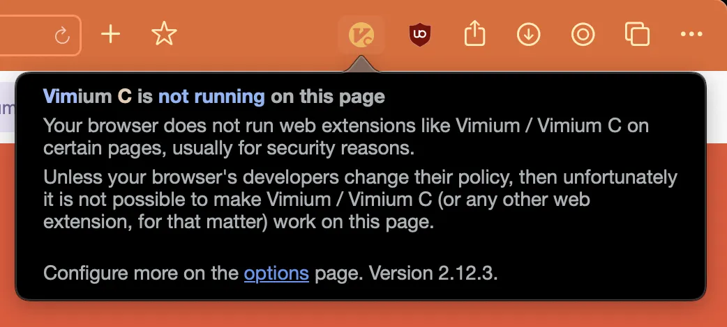 [Chromium Extension] Vimium C - Blank Menu, No Shortcuts - Orion Public Issue Tracker